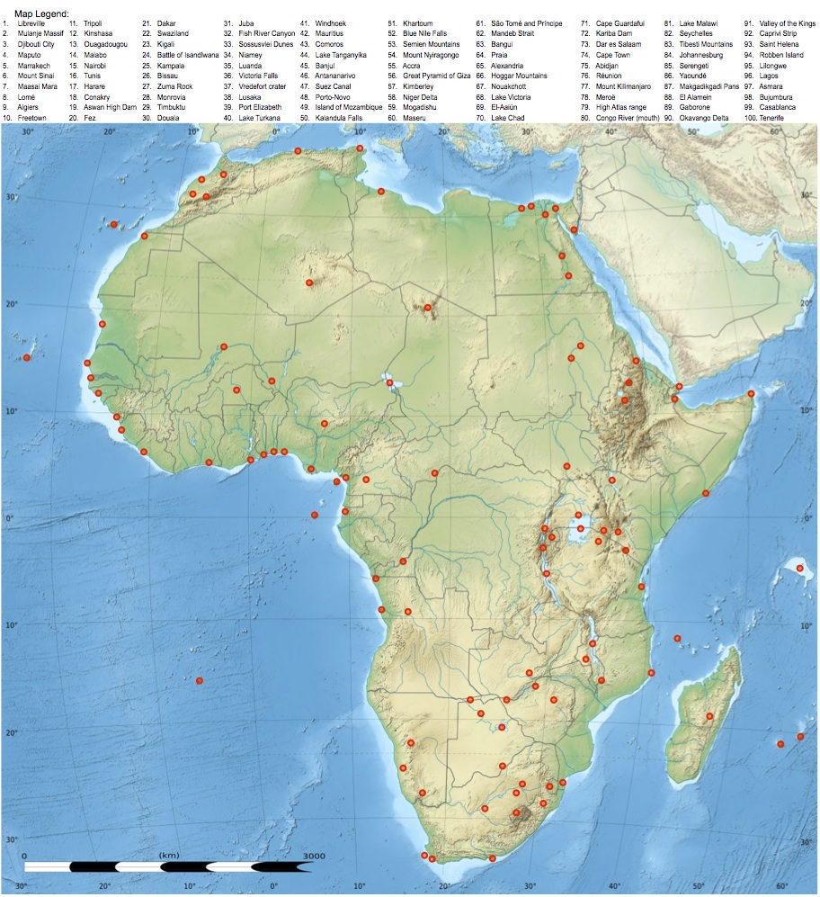 Africa Physical Features Map Quiz