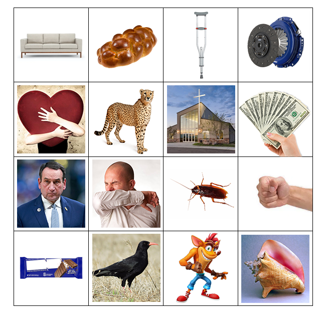 'C___H' Picture Click Quiz - By johncenafan612