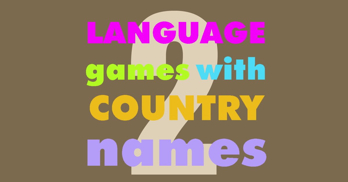 Language Games With Country Names 2 Quiz Playlist - By mittudomain